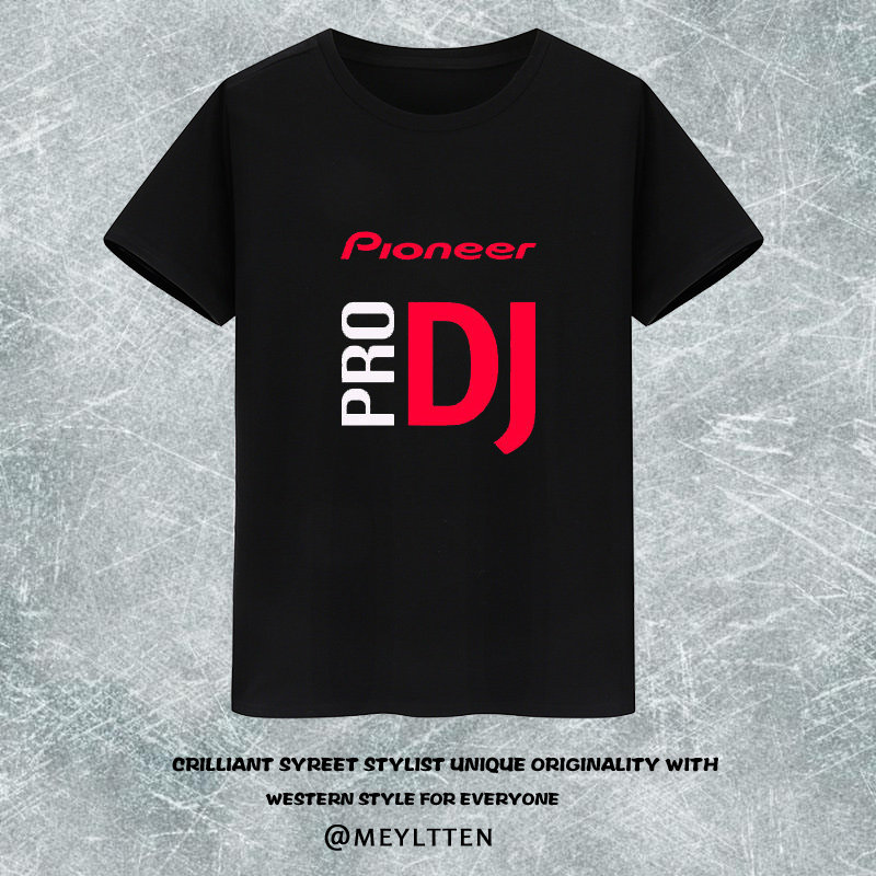 DJ PRO夏季时尚新款短袖T恤衫 DJ音乐纯棉上衣男装夜店打碟衣服_虎窝淘