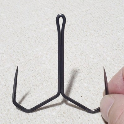 一带死蝴蝶钩长柄锚钩刀锋钩锚鱼钩二爪钩大物无刺钩挂鱼钩