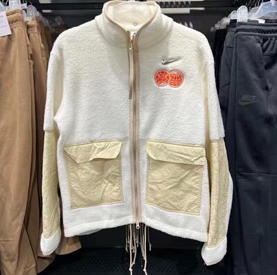 耐克男立领羊羔绒保暖外套