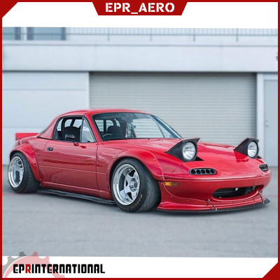 适用于马自达 Miata MX5改装 NA火箭兔宽体包围 加宽前后轮眉加装