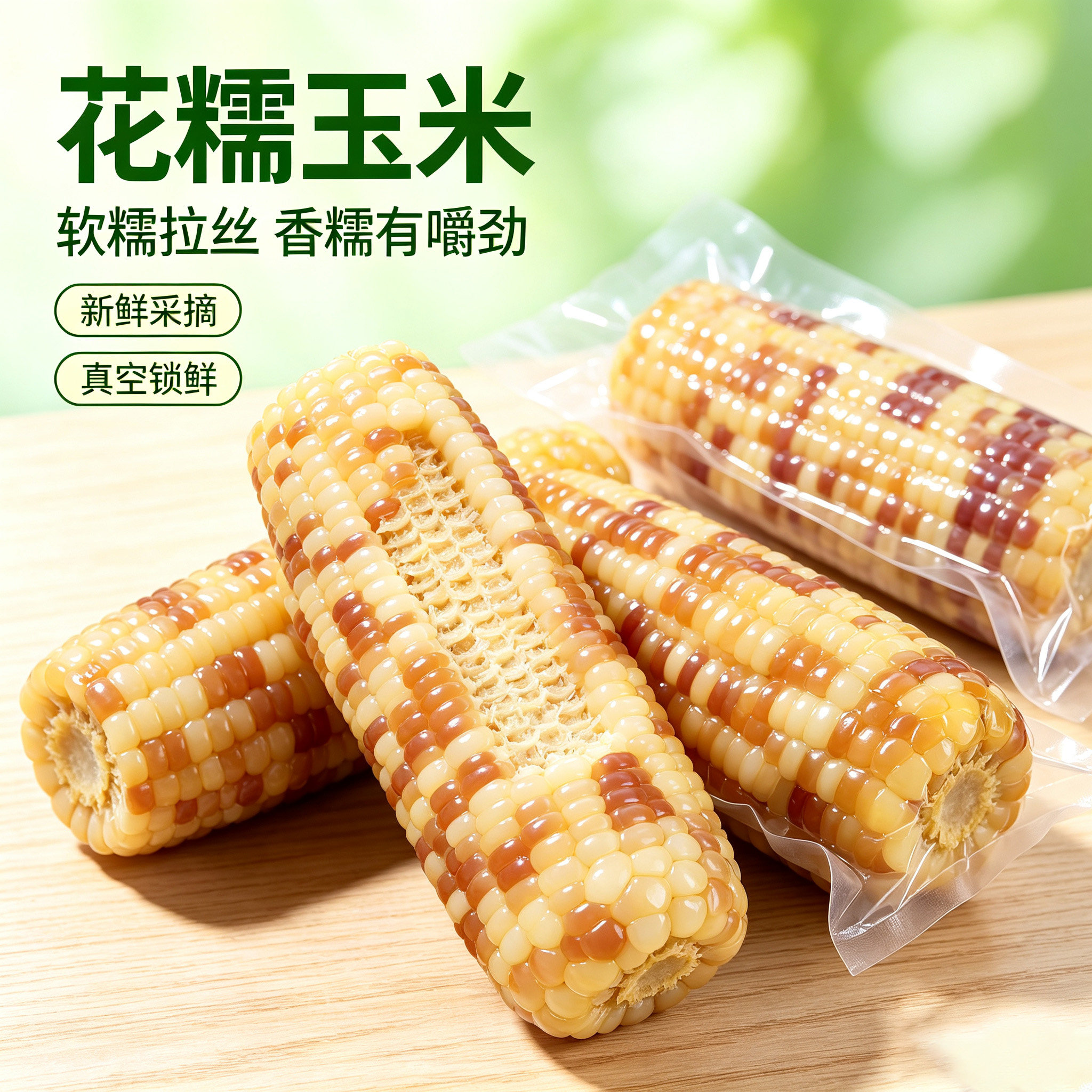 云南香糯玉米即食真空新鲜黏糯花糯玉米早餐宝宝辅食