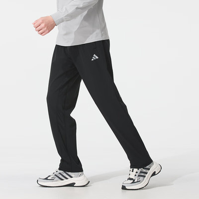 Adidas阿迪达斯男子梭织透气跑步训练户外运动休闲长裤IW8385