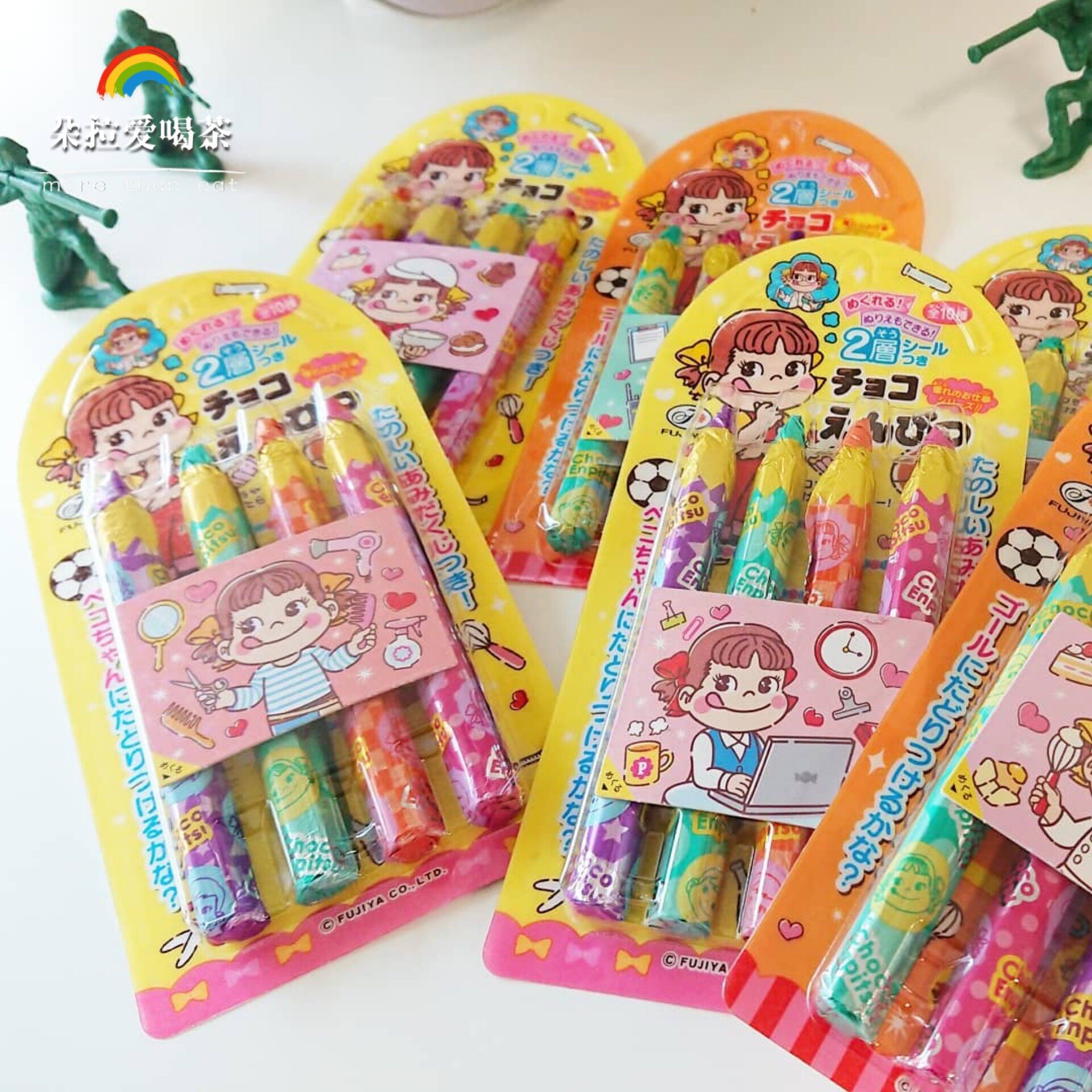 日本本土不二家铅笔巧克力可爱造型儿童巧克力制品4根入 27g