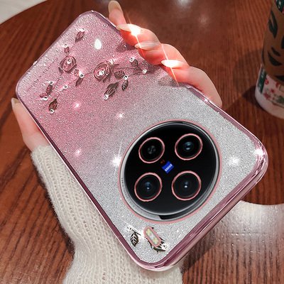 vivoX100闪粉水钻玫瑰