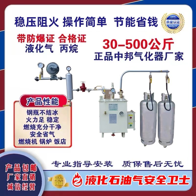 中邦20-500kgLPG石油液化气气化器汽化器气化炉防爆加热器汽化炉