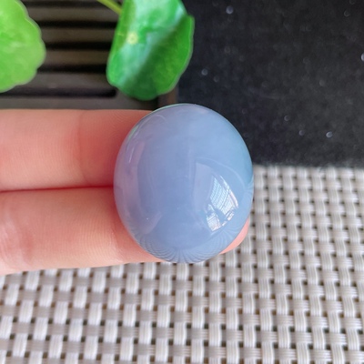 天然缅甸高端翡翠a货紫罗兰蛋面镶嵌件xcbr