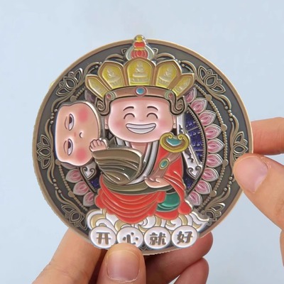 沉思罗汉无语佛金属磁吸冰箱贴