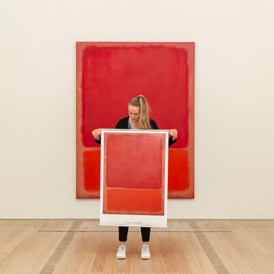 瑞士Fondation Beyeler罗斯科Mark Rothko抽象色块原版装饰画挂画