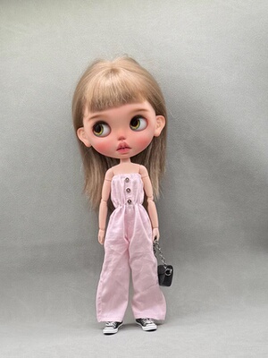 小布blythe娃衣ob24 azone19关节体芭可比儿换装衣服 连体裤