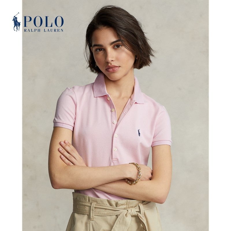 Ralph Lauren/拉夫劳伦女装经典款修身版弹力Polo衫RL23165_虎窝淘