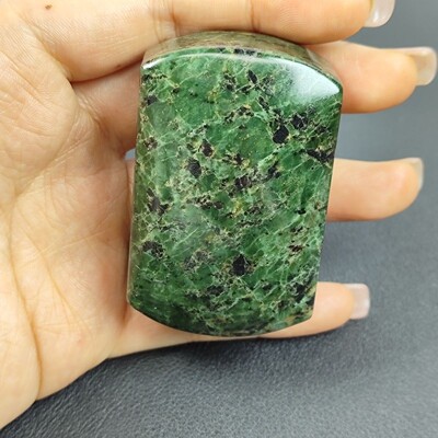 精品私人定制西藏药王石瓷兰花色男士皮带扣孔高38㎜宽7㎜9736#