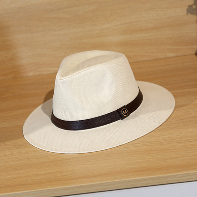 Top Hat Panama British-style Straw Sun?protective Sunhat Men