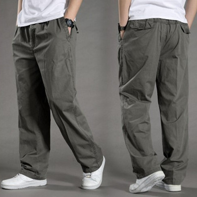 Spring And Autumn Thin Men's Casual Pants Oversized Overalls