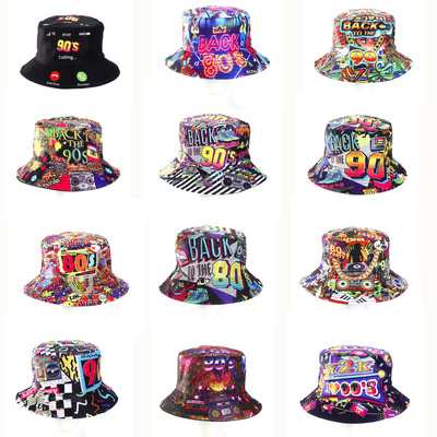 Vintage Nostalgic 90s Fisherman Hat Women Double Sided Hip H