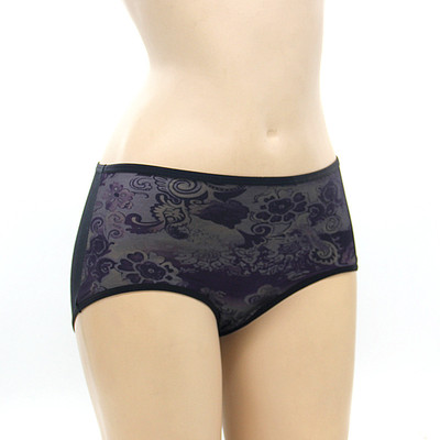 中腰粘纤蕾丝边青年时尚平角裤头