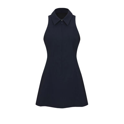 UR&DC2025夏季新款法式气质短款拉链运动系列收腰显瘦无袖连衣裙