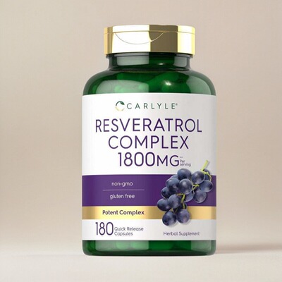美国Carlyle Resveratrol 白藜芦醇葡萄籽胶囊成人关节皮肤保健