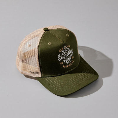 欧美复古休闲Sunday Road Brewing运动透气网帽硬顶弯檐棒球帽