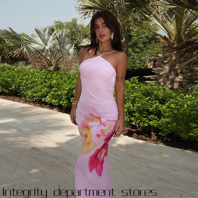 LaceSplitStrapsSexyDress包臀裙