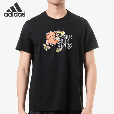 Adidas/阿迪达斯正品 ADI BALL OUT 男子休闲运动圆领短T恤DU6855
