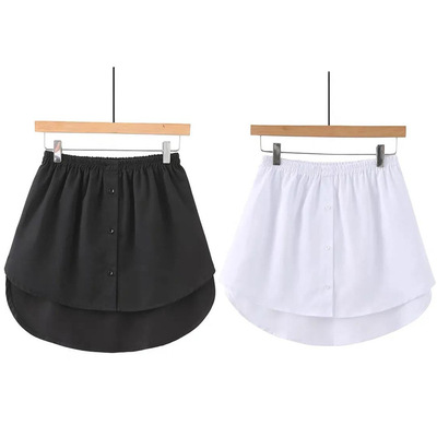 Women inner layer, layering, base layer fake hem, half skirt