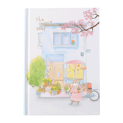 金谷A5密码锁本学生笔记本带锁秘密日记本成人韩国创意小清新文艺加密记事本彩页插画手绘手账本简约手帐本