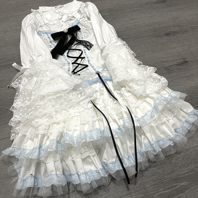自制doll洋装Lolita公主雷姆吊带蝴蝶结cos爱丽丝姬袖衬衫华丽