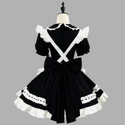 Black and white cute soft sister maid t dress maid serving