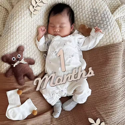 加厚5MM椴木月龄拍照道具北欧ins