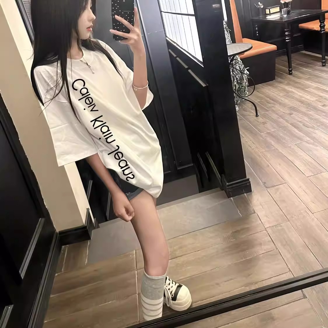 美式高街字母印花重磅短袖t恤女夏季设计感宽松潮牌情侣半袖上衣