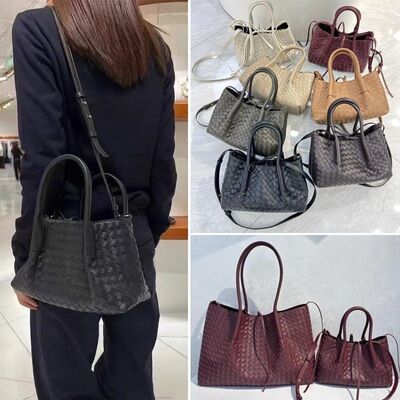 家牛皮手工编织真皮女包小号欧洲