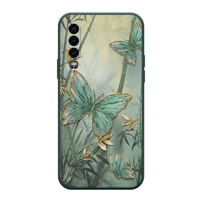 华为p30新中式蝴蝶硅胶手机壳