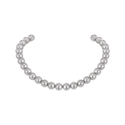 灰色珍珠项链气质高级感