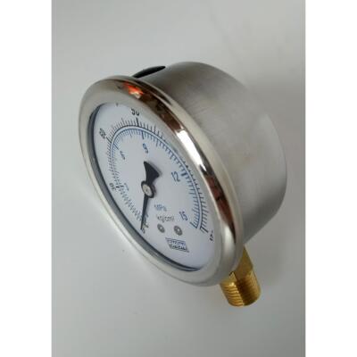 轴向带边 抗震 防震 不锈钢 耐震 压力表 YN60ZT 400bar NPT1/4