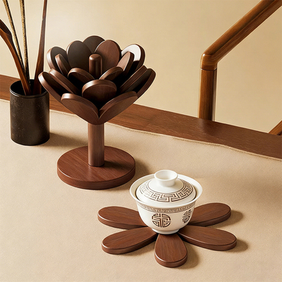 实木耐高温防烫茶具隔热垫