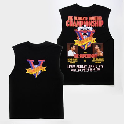 终极格斗冠军拳击运动无袖背心