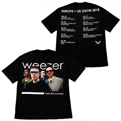 WEEZER乐队摇滚衫T恤男士