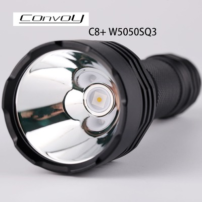 Convoy毛裤C8+配备W5050SQ3 Led远射强光手电筒18650露营登山钓鱼
