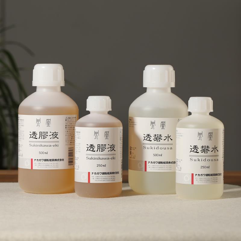 进口凤凰胶矾水透矾水透胶液工笔画国画绢熟宣纸漏矾矿物颜料用胶