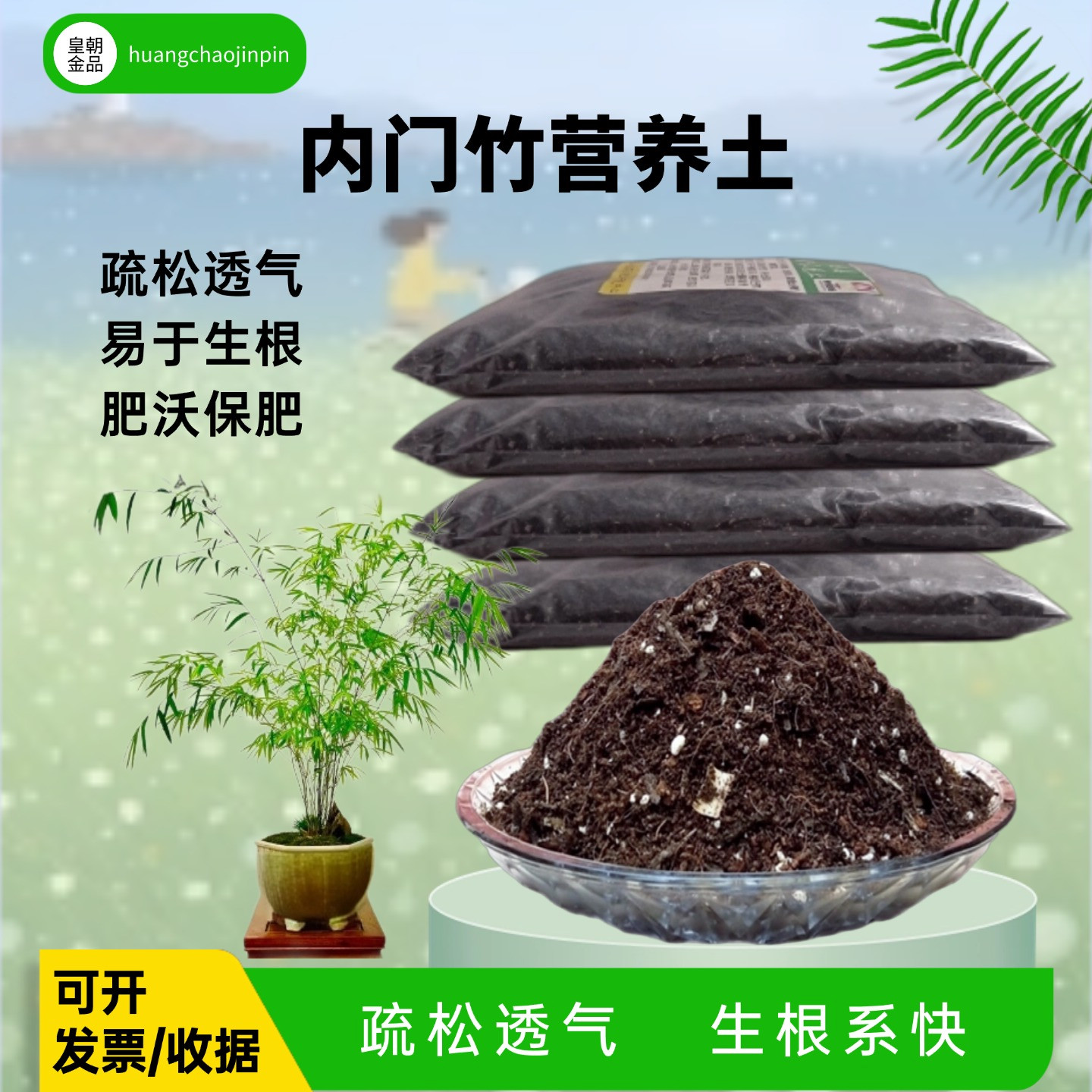 内门竹盆栽田园营养土室内客厅桌面盆景绿植物疏松育苗专用种植土