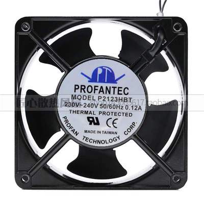 台湾为弘PROFANTEC P2123HST 12038 220V P2123HBT 轴流散热风扇