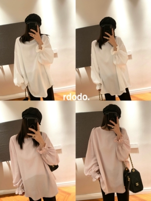 Rdodo 法式淡人质感松弛感仙女后系带宽松莱赛尔亚麻衬衫长上衣