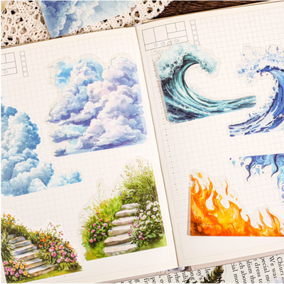 RetroStory自然系列PET边角贴纸