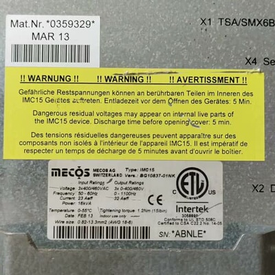 议价ME伺服驱动器IMC15 原装现货BG10837-01