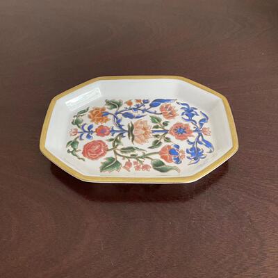 Halcyon Days 绘时光 1998年英国皇室御用瓷器 描金装饰碟 首饰盘