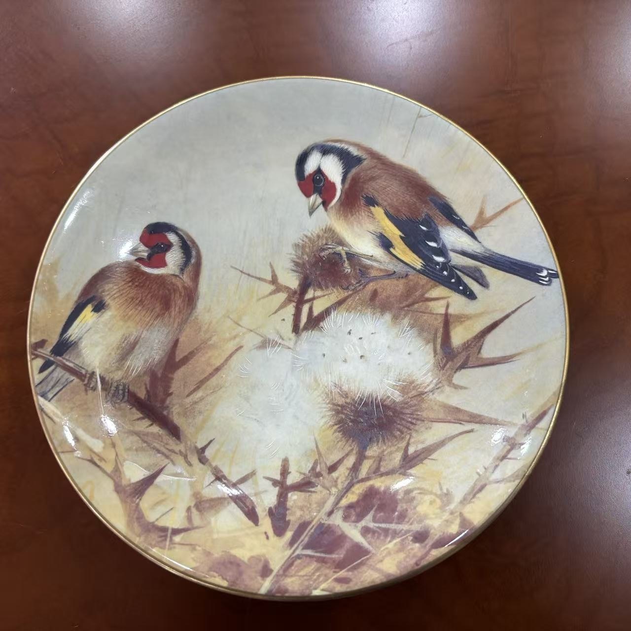 COALPORT 科尔波特 索伯恩花园鸟类收藏瓷盘 限量装饰赏盘 摆件碟