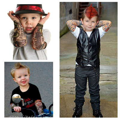 儿童夏天花臂袖套男女纹身套