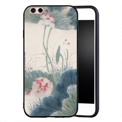 适用于华为包邮oppoR11壳手机R11Sr9硅胶软R9Splus男女款潮荷花mi