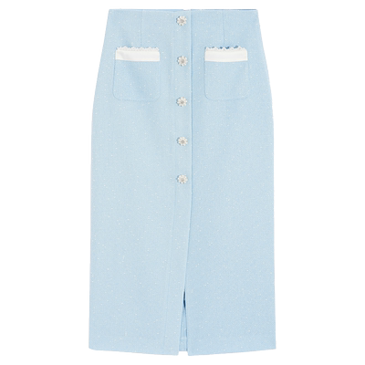 bebe夏季新款纽扣长半裙