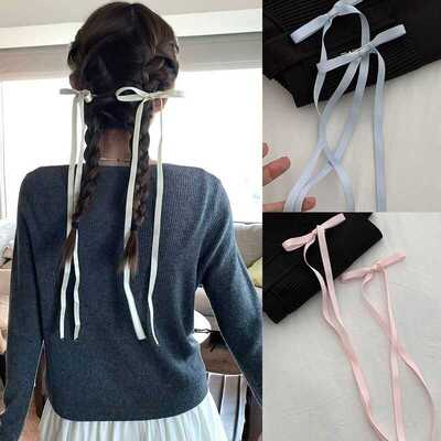 芭蕾风蝴蝶结绑发飘带发夹